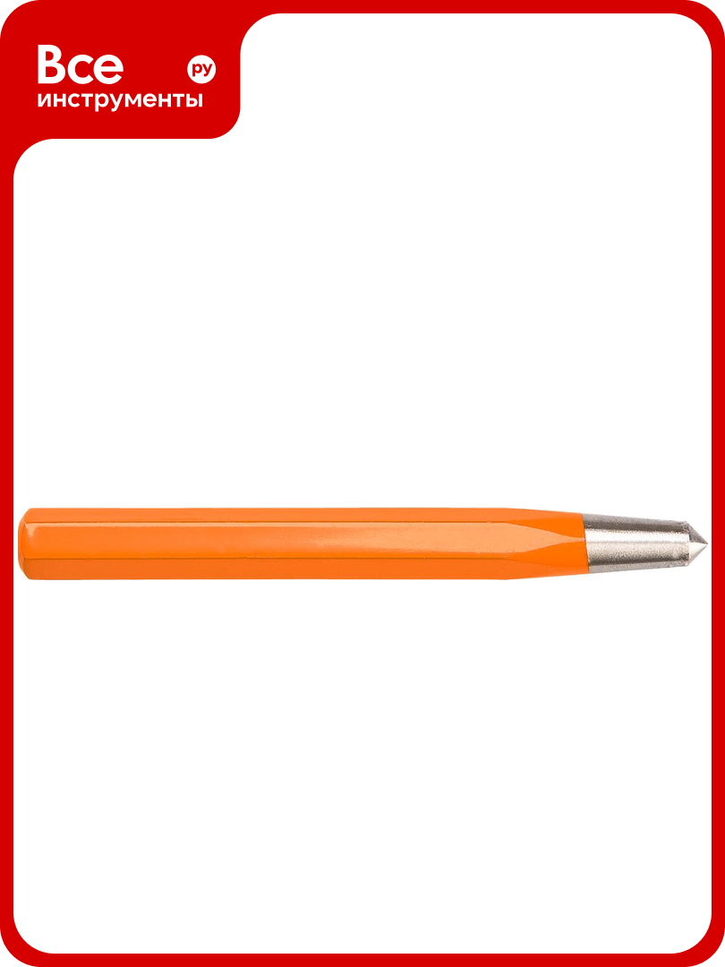 Кернер, сталь CrV NEO Tools 33-063, для выбивания небольших углублений, стальной