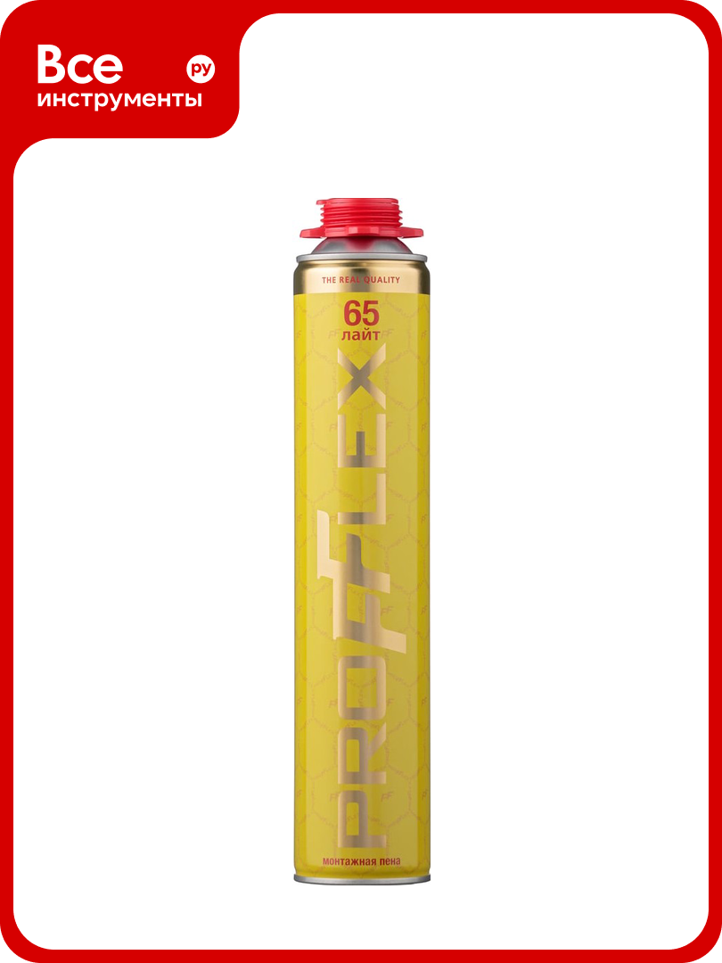 Монтажная пена PROFFLEX PRO Лайт 65 л 70084, красный
