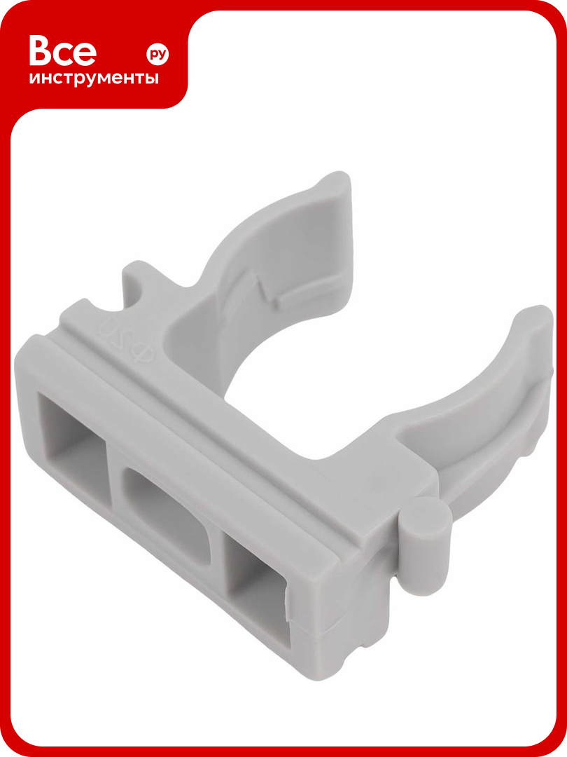 Крепёж-клипса для труб Gigant полипропилен D20 серая 100шт 123936 надежной конструкции