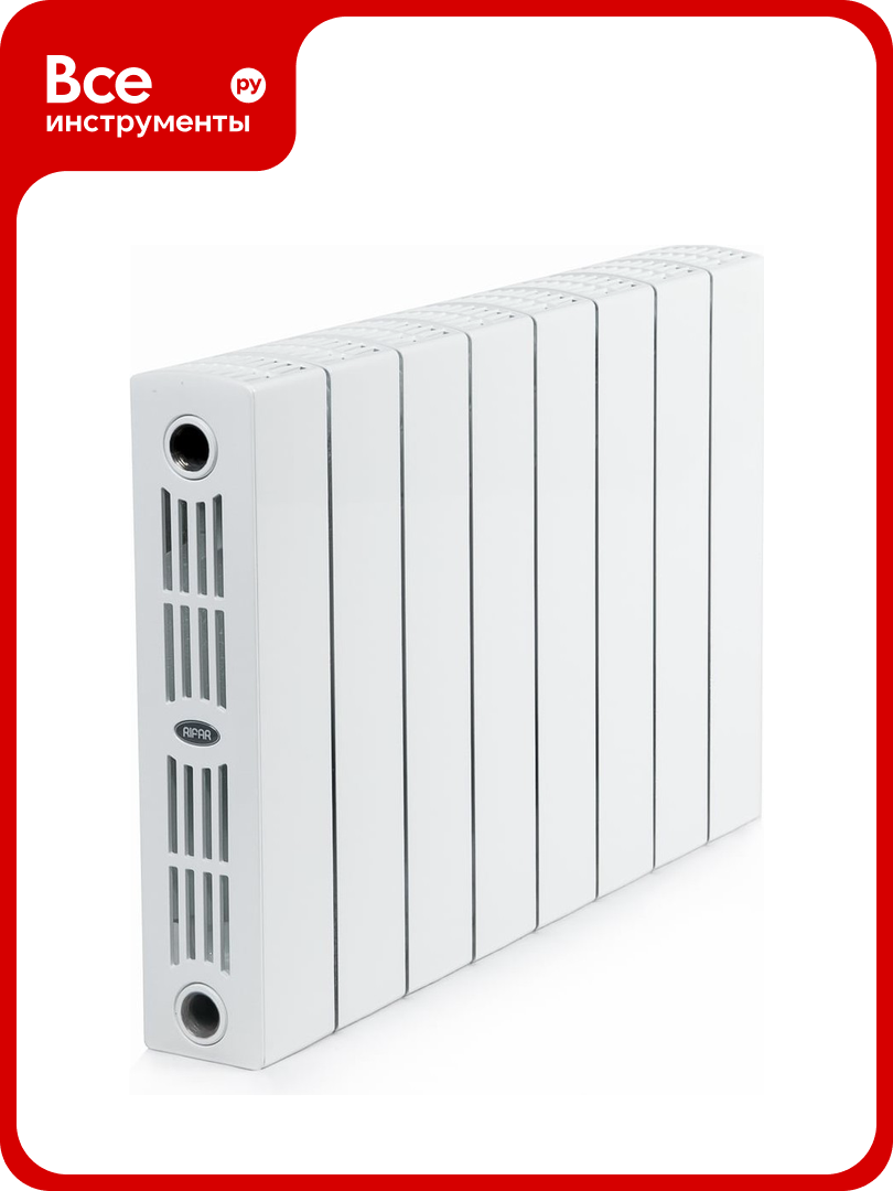 Биметаллический радиатор RIFAR SUPReMO 350 08 секц. бок. R-SU-350-08