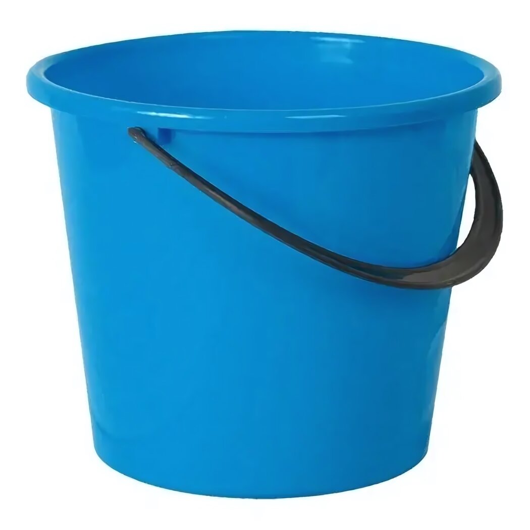 Ведро 'Ромашка' 8л, синий, комплект 10 штук, практичное для уборки