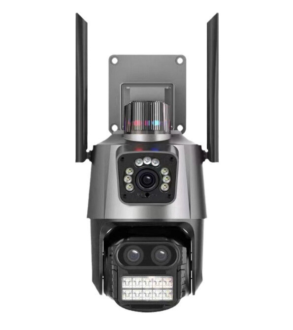 ICSEE Американская двойная линза уличная WiFi HD камера пистолет-шар с 128ГБ картой памяти