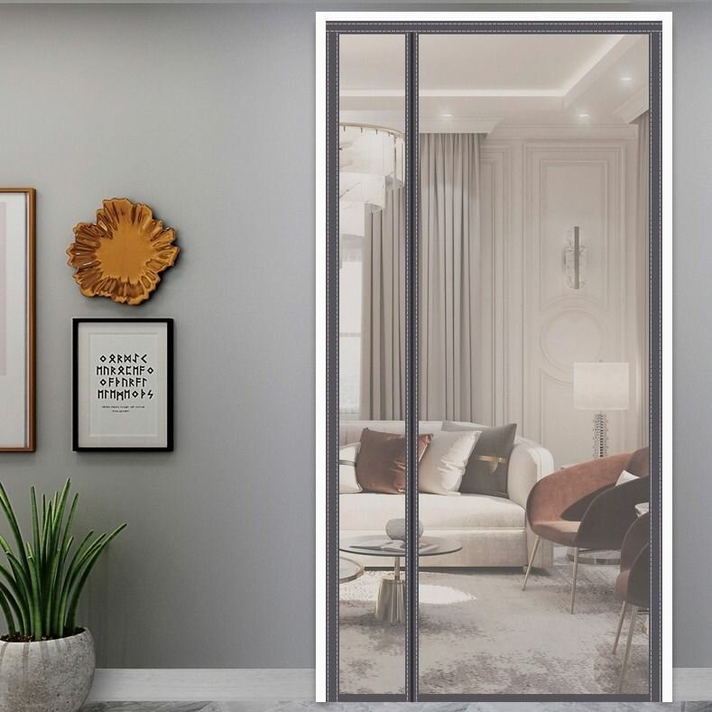 Москитная сетка на дверь на магнитах раздвижная 85*210