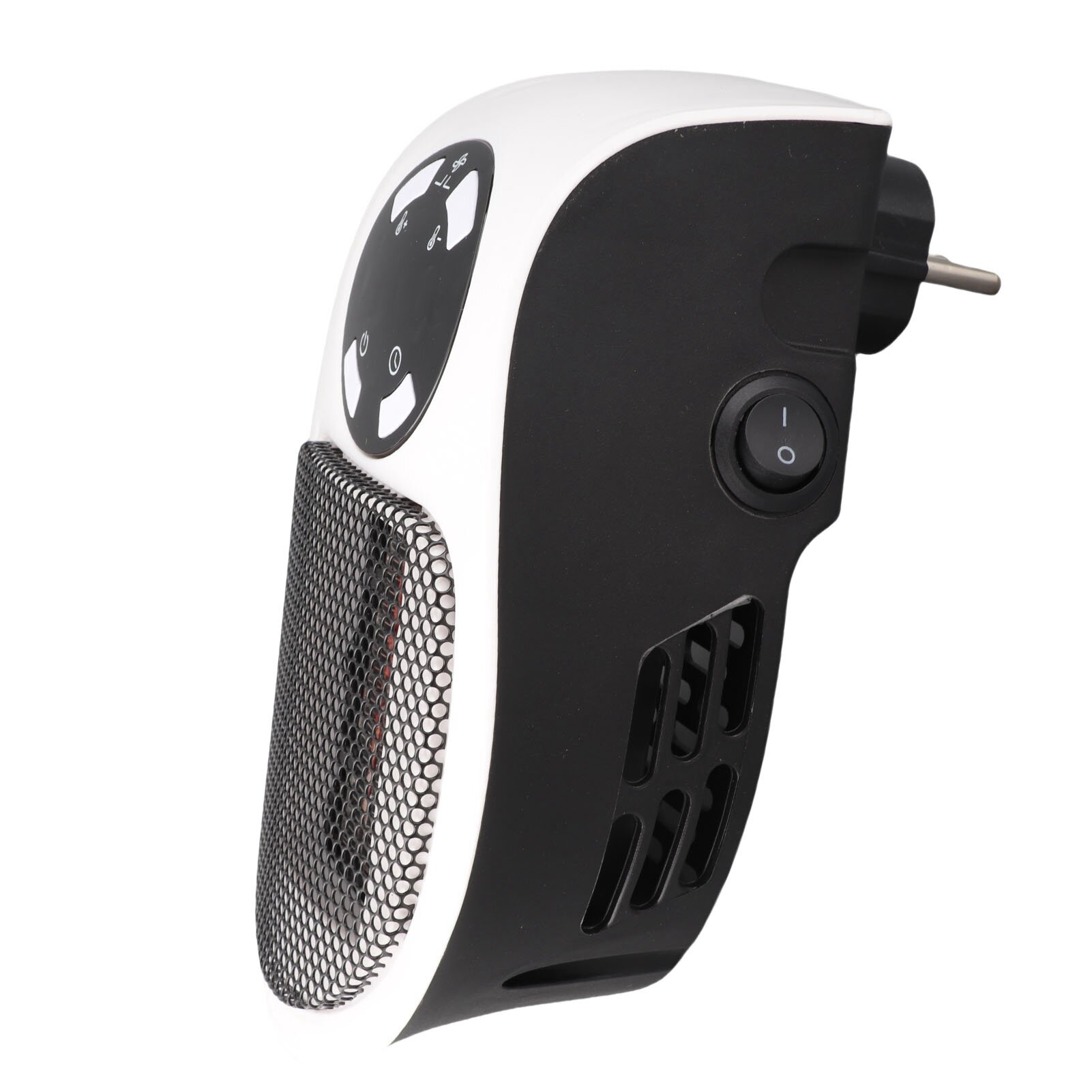 Портативный настенный мини-электрический обогреватель мощностью 500 Вт, черно-белый, для дома.