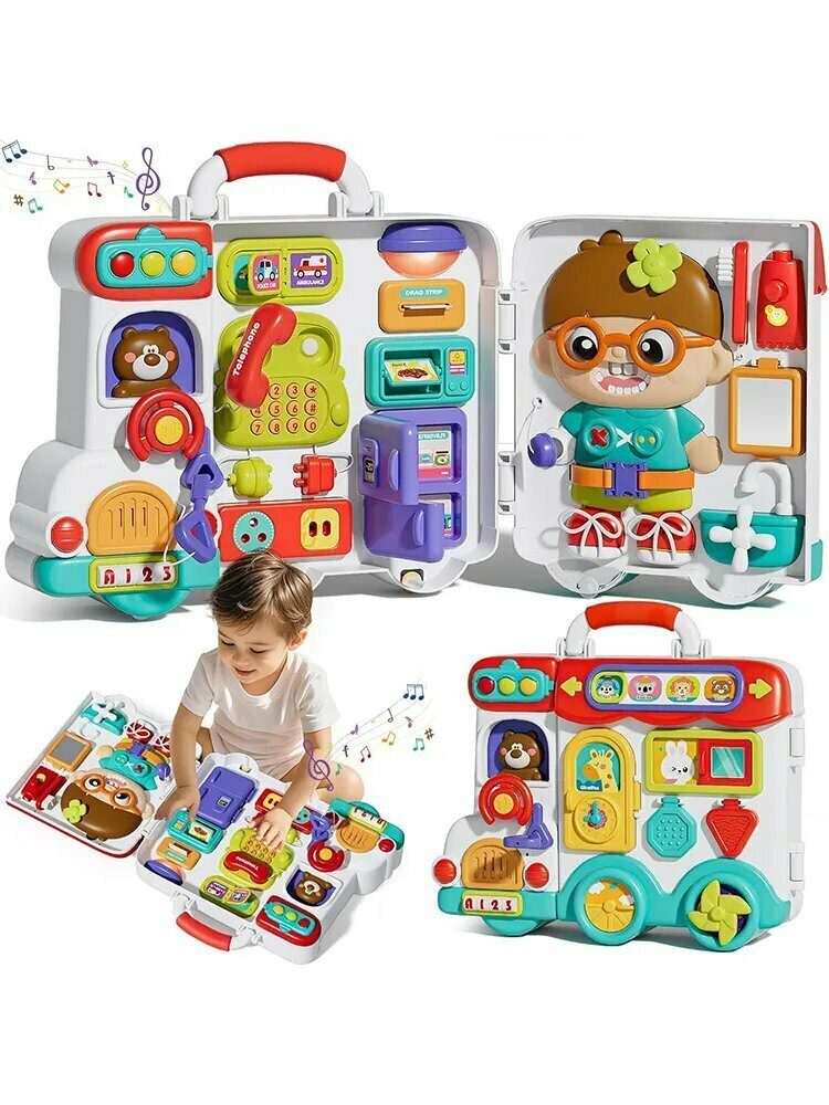 Детские игрушки Монтессори Пособия для раннего обучения-пластиковый чемоданчик