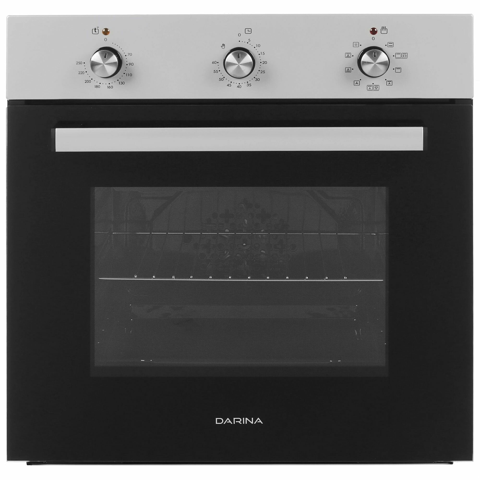 Электрический духовой шкаф DARINA 1U 1707, серебристый, с конвекцией, 50 л