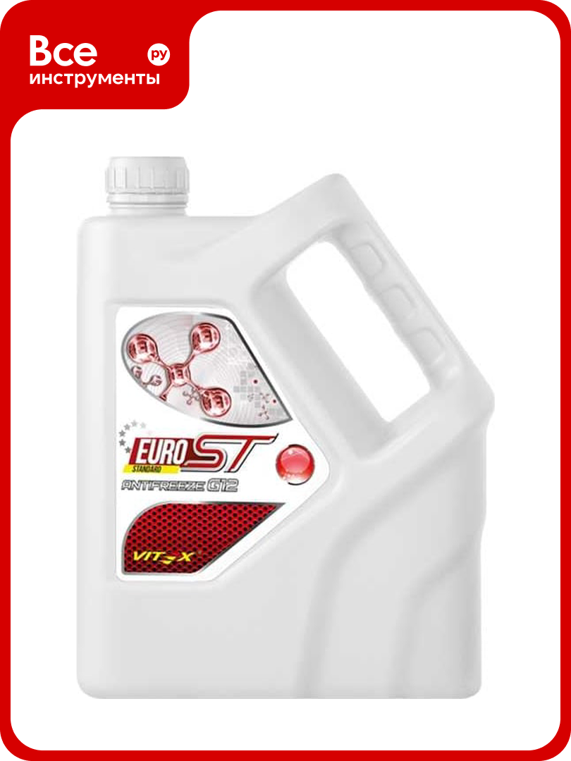 Антифриз VITEX EURO ST G-12, красный, 5 кг V101904, использования в системе