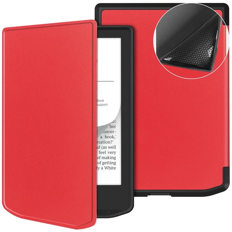 Тонкий чехол для PocketBook 619 634K3 634 629 Verse Lite Pro Color Smart Case 6 дюймов, откидная крышка для электронной книги с мягкой задней панелью из ТПУ