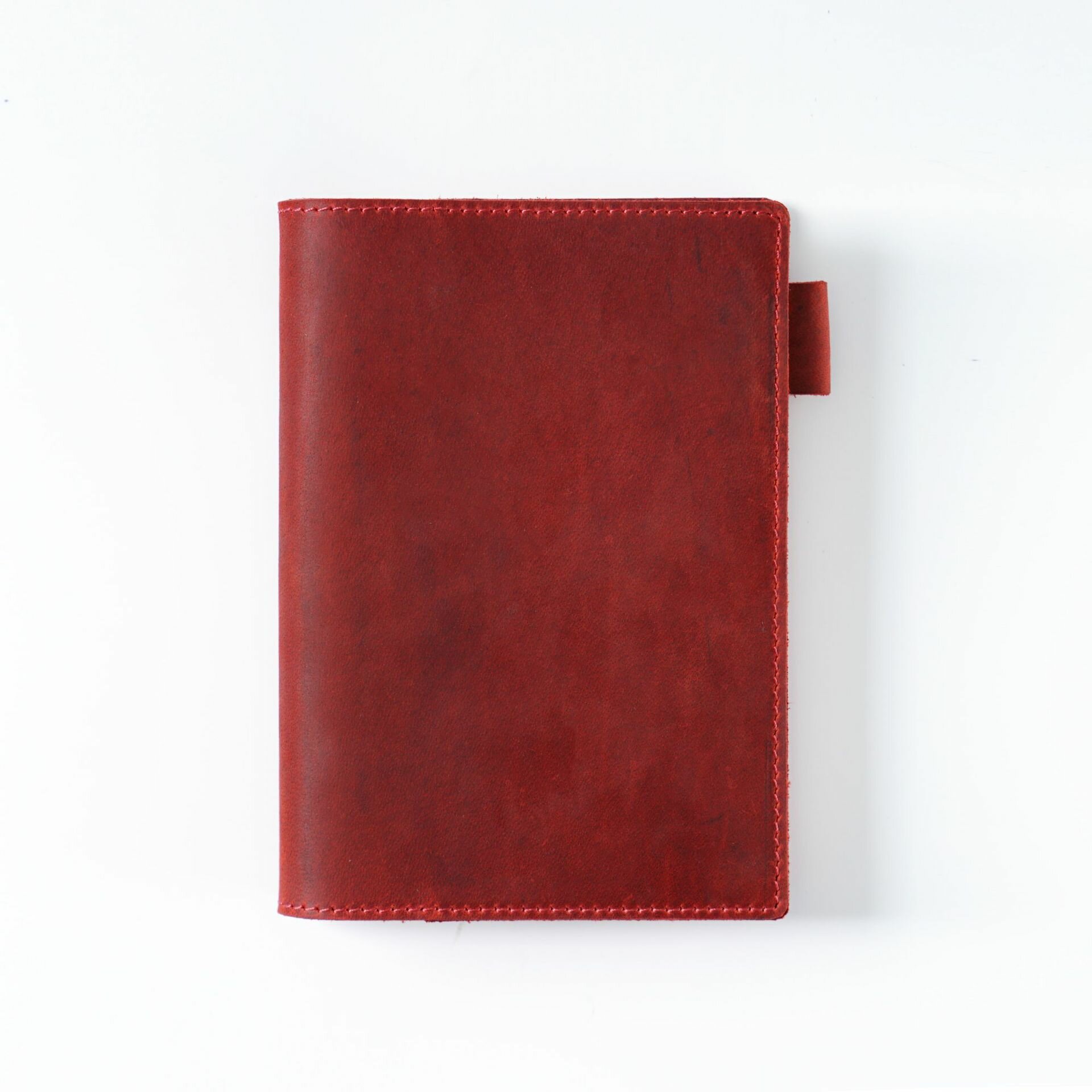 Обложка для гроссбуха "Buffalo burgundy-A6", воловья кожа, 88 листов