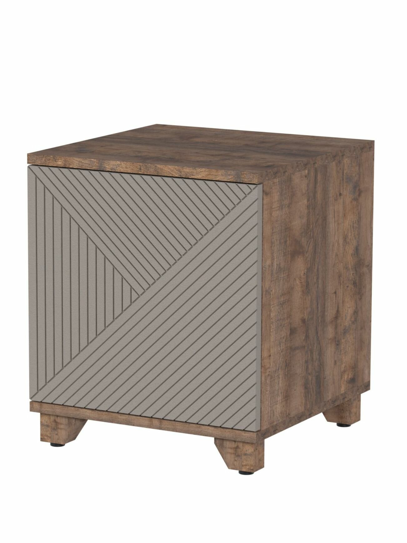 Тумба прикроватная Копенгаген со створкой Дуб Самдал / Мускатный орех (12 Стульев)