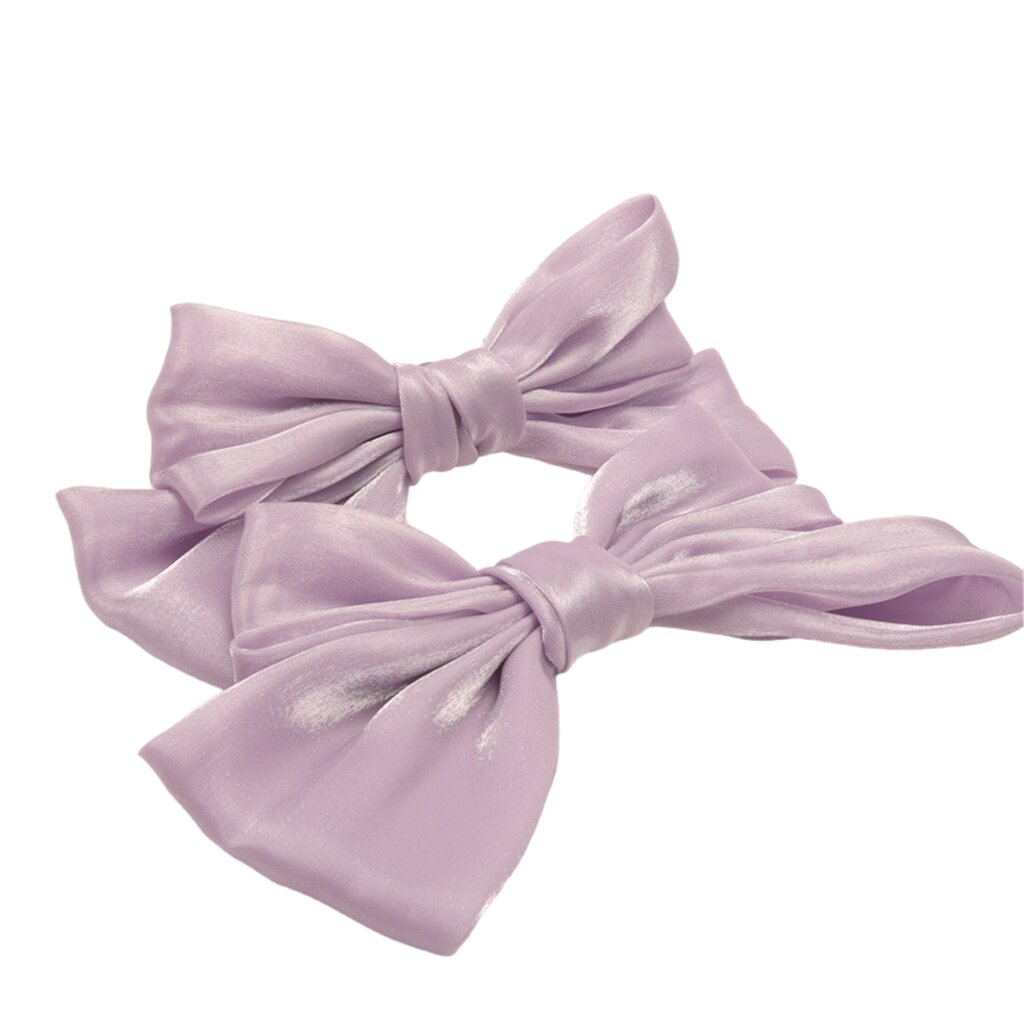 2 части простого зажима для штор с бантиком-фиолетовый