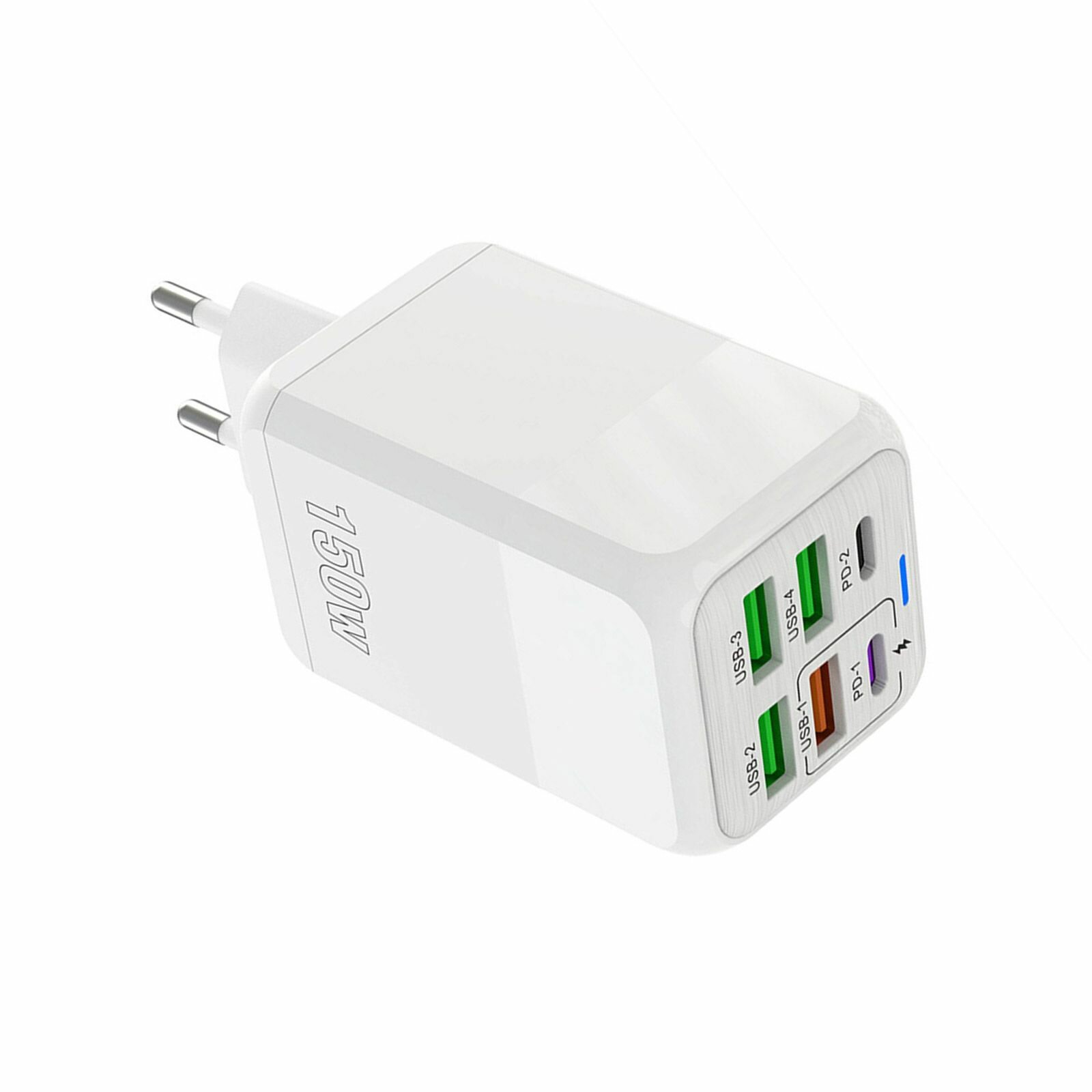 Высоковольтная электрическая мощность 150 Вт, 6-портовый USB C для мобильных устройств, 2PD QC30 для автономных контроллеров