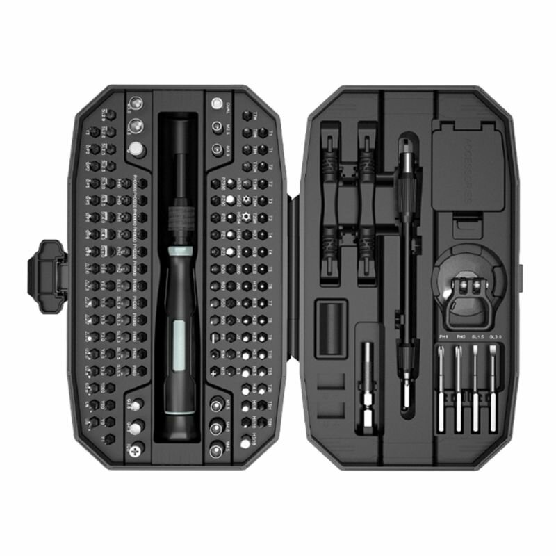 Набор отверток из 152 предметов с эргономичной ручкой для DIY проектов и ремонта электроники, Черный