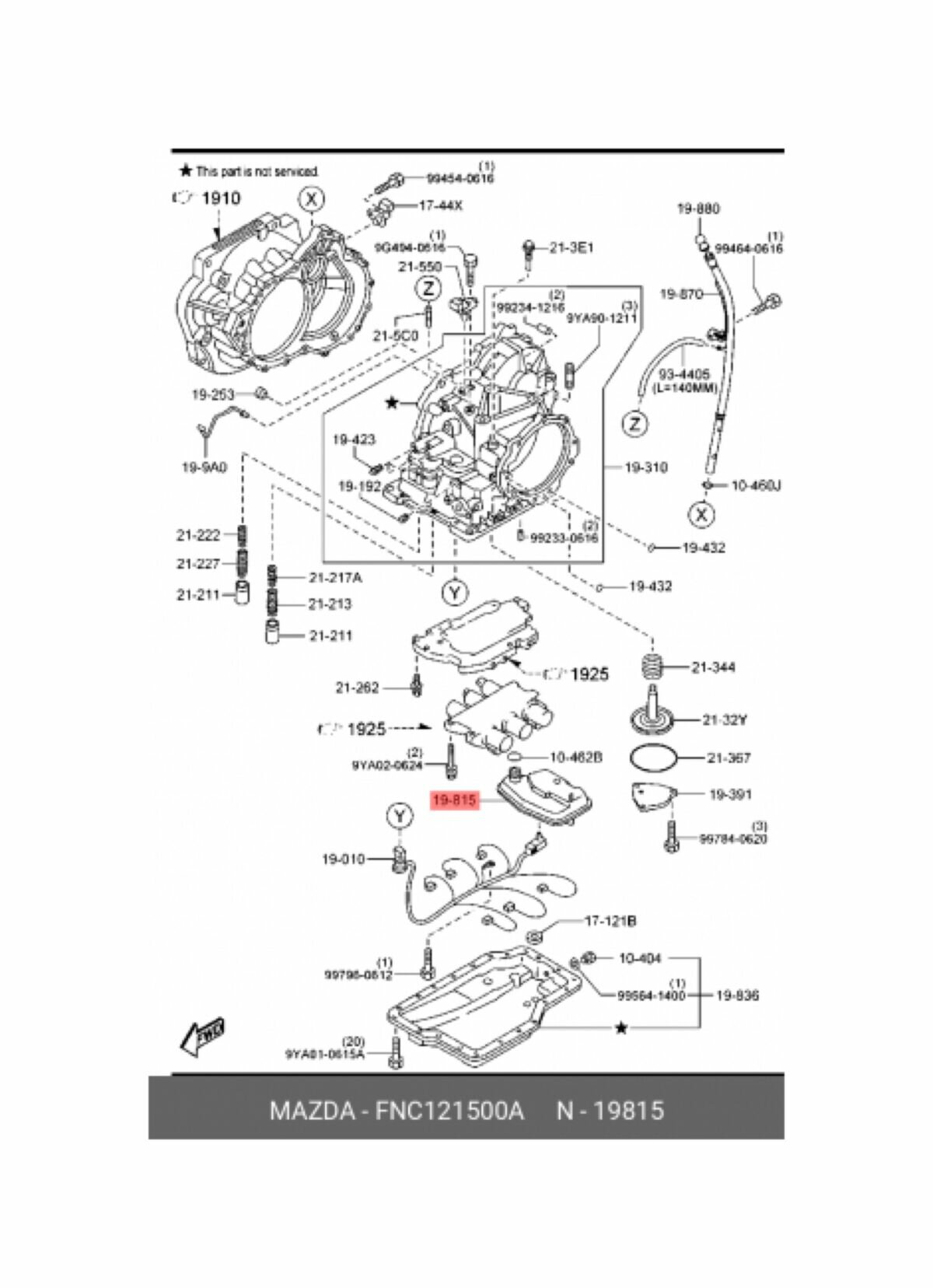 Фильтр Акпп Mazda 3 (Bk, Bl, Bm) 2.0 03-18(Mazda Fnc121500A)