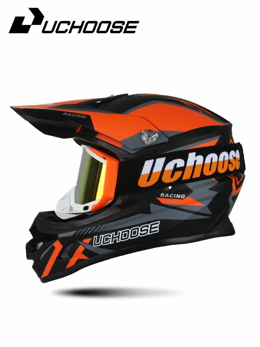 Профессиональный шлем для мотокросса с защитными очками