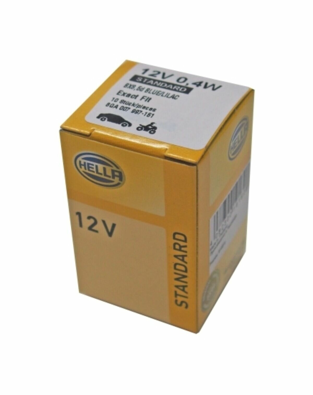 Лампа Накаливания, 12 V, 0,36 W(Hella 8Ga 007 997-151)