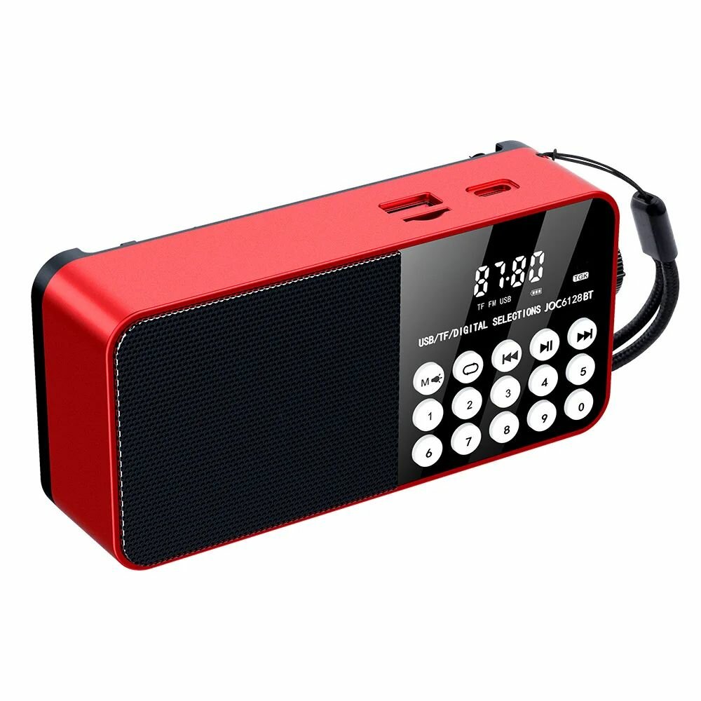 FM-радио портативная перезаряжаемая Bluetooth-колонка USB TF MP3-плеер с LED-подсветкой и разъемом для наушников 3,5 мм