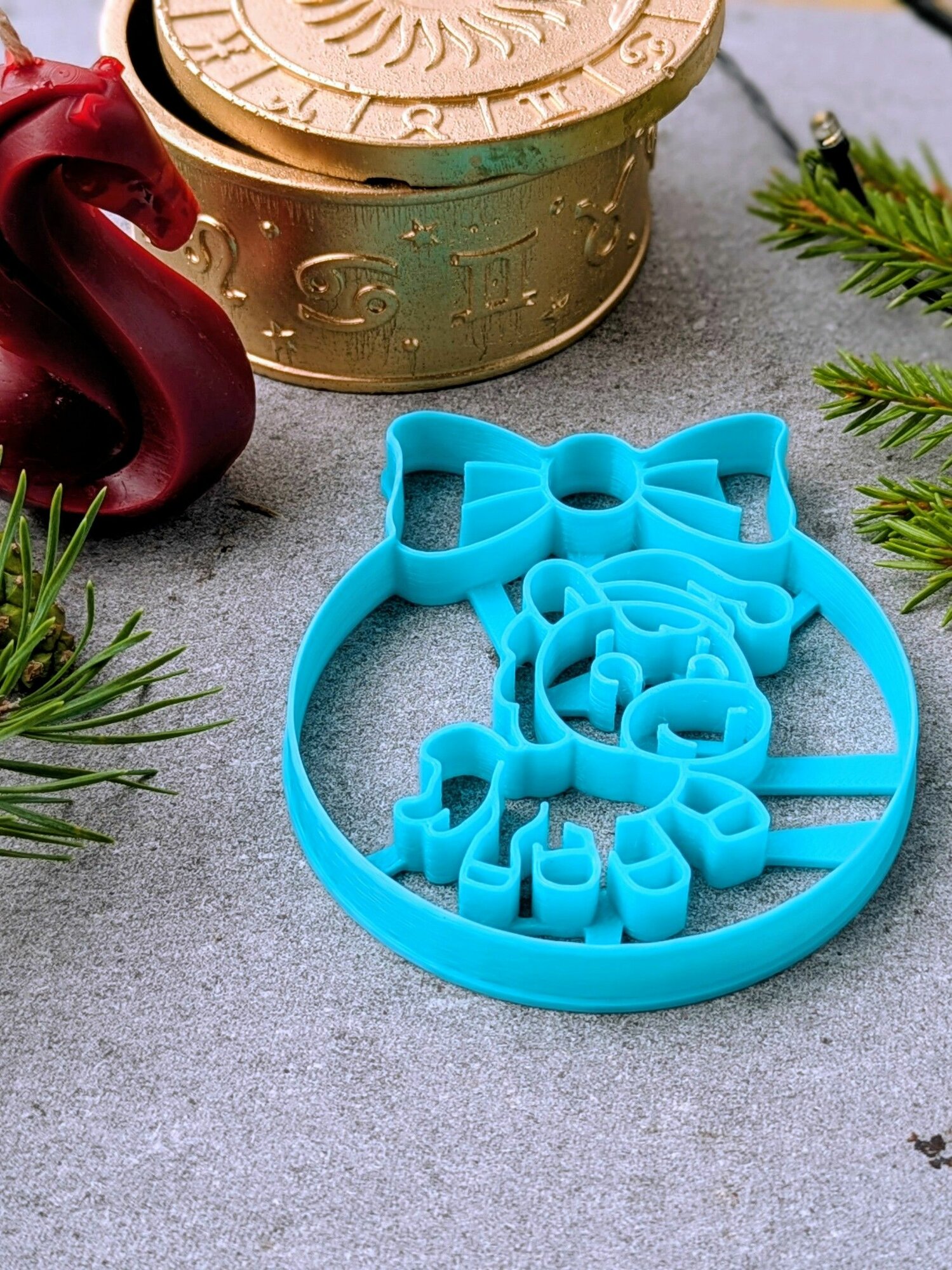 Форма для вырубки теста новогодний ШАР лошадка 10*8см