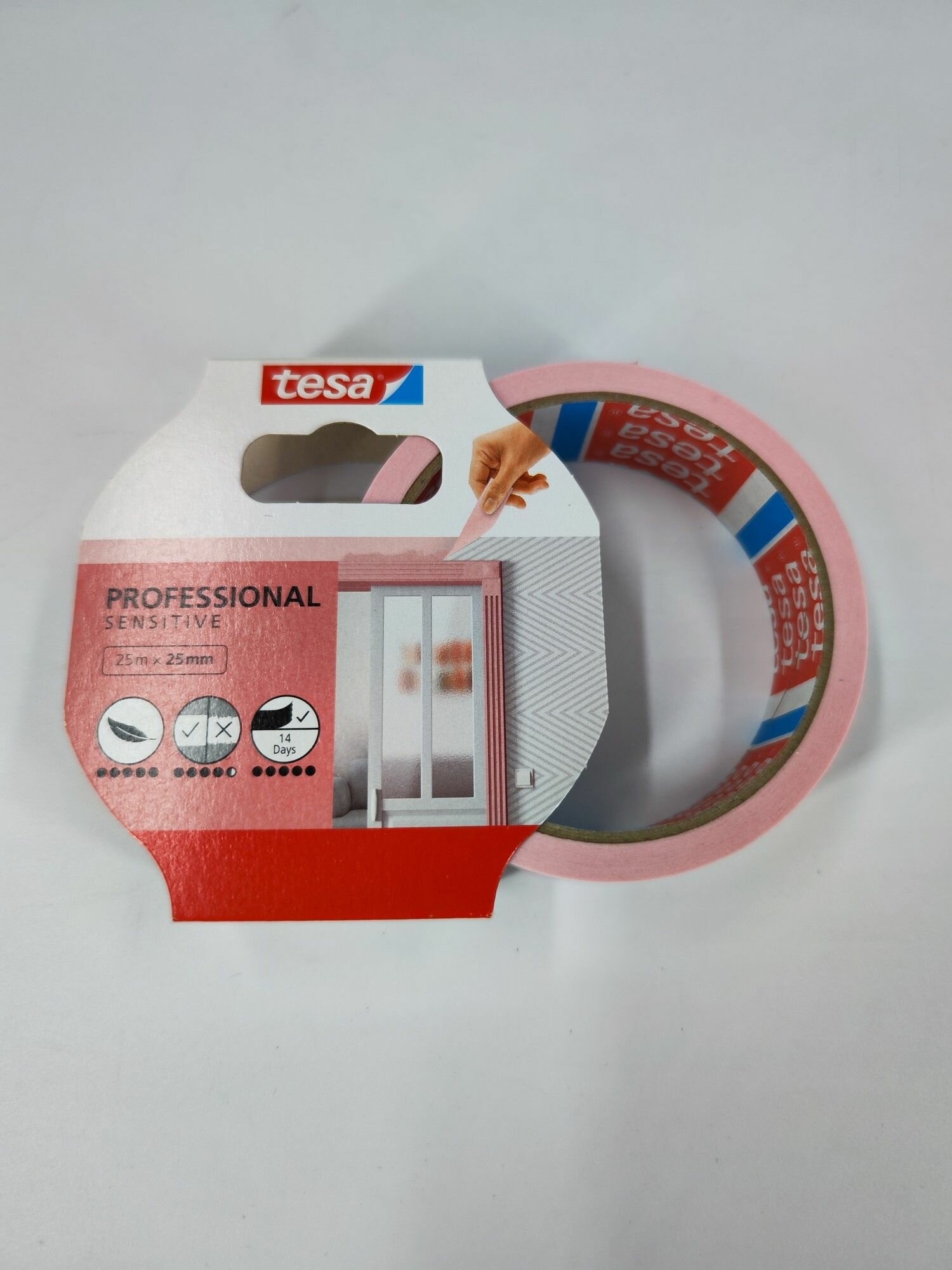 Лента малярная розовая Tesa 56260-00 (25мм*25м)