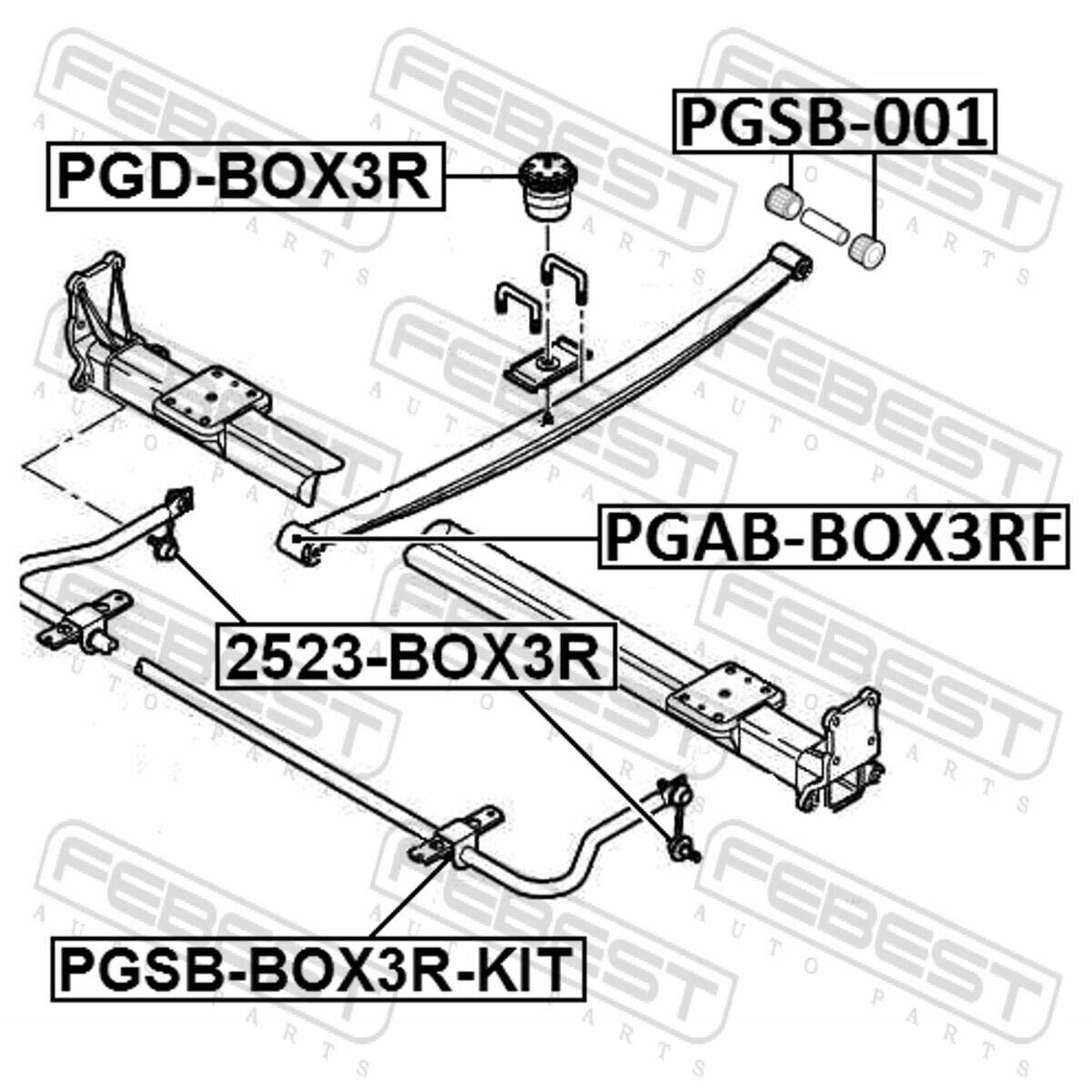 Отбойник Рессоры Задней(Febest Pgd-Box3R)