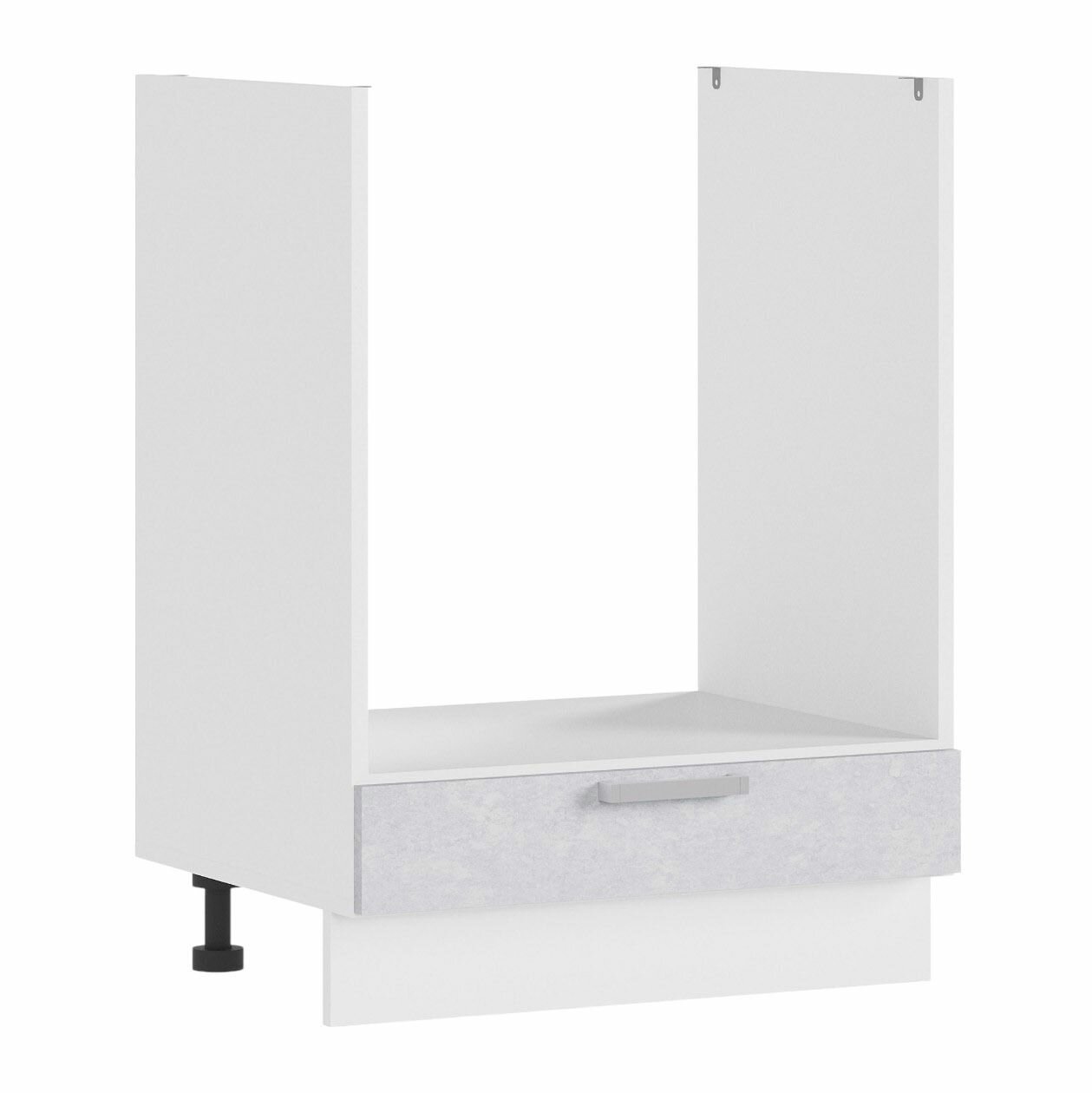 Кухонный напольный модуль, шкаф-тумба под духовку для кухни 60см - Бетон снежный (Без столешницы)