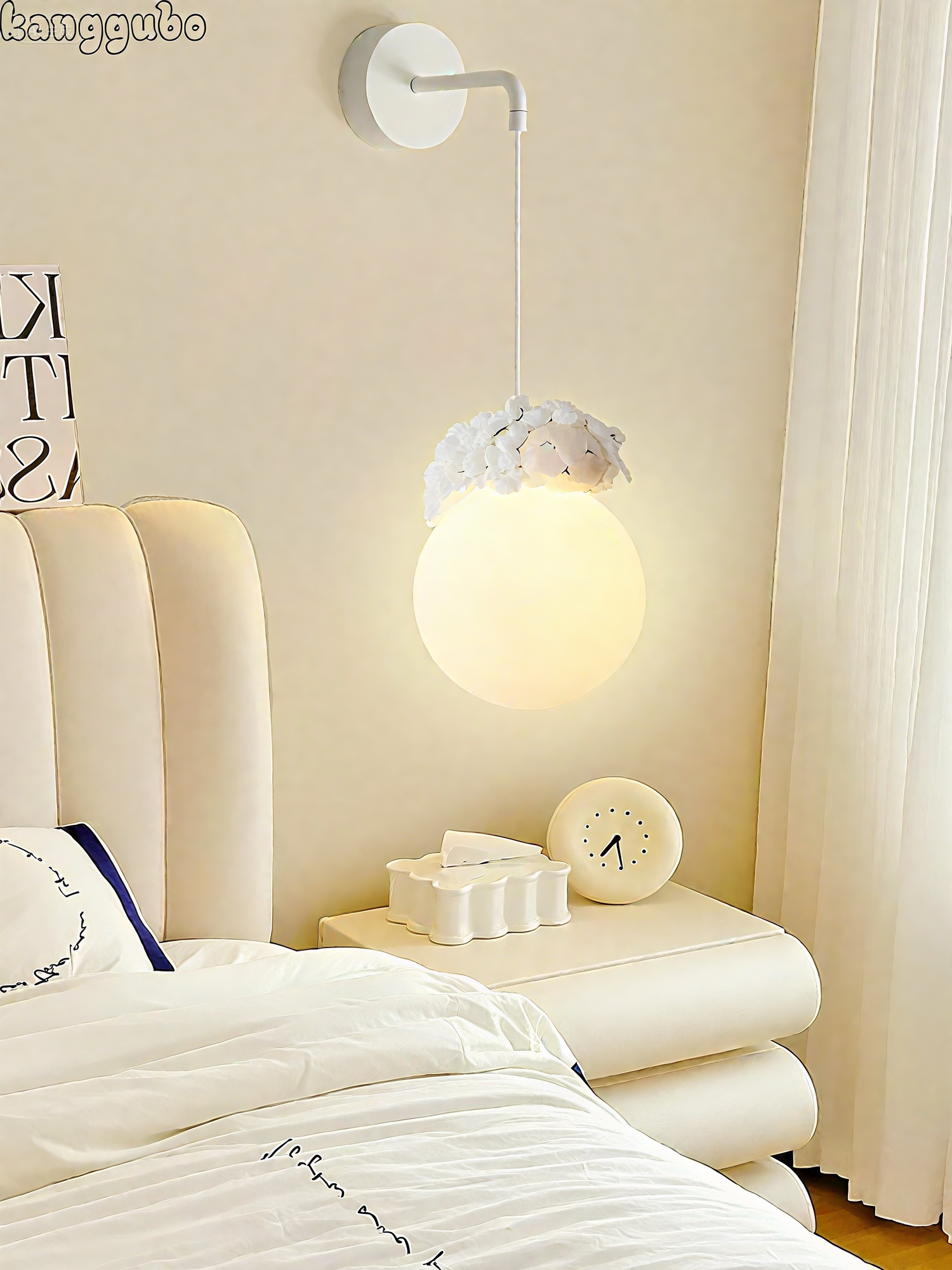Кремовый стиль индивидуальности креативная прикроватная люстра в спальне для мальчиков и девочек, G9, 5 Вт