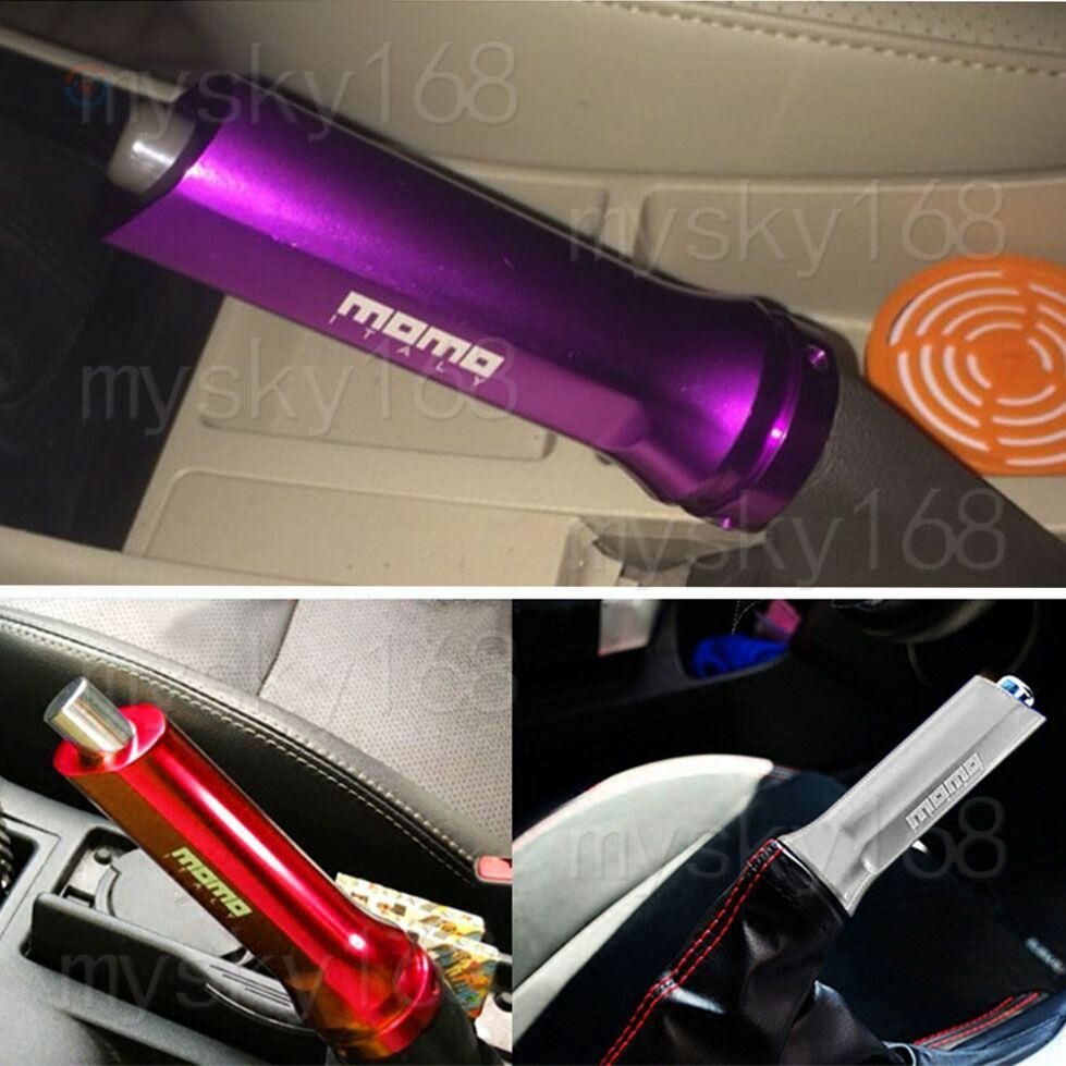 Чехол для ручного тормоза автомобиля MOMO фиолетовый защита и стиль для стояночного рычага, простой монтаж, алюминиевый корпус