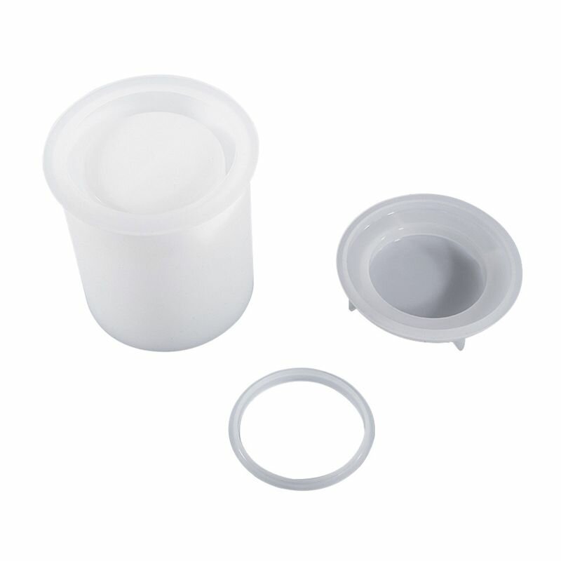 Набор из 3 предметов, круглая бутылка для хранения с крышкой, цилиндрическая герметичная бутылка, силиконовая форма