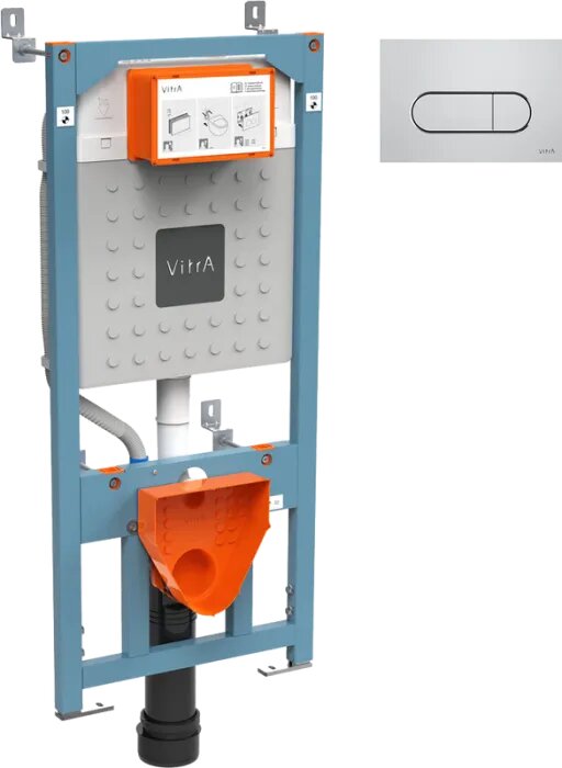 Система инсталляции для унитазов VitrA V12 762-5800-01, с кнопкой смыва Root Square 740-2280 хром