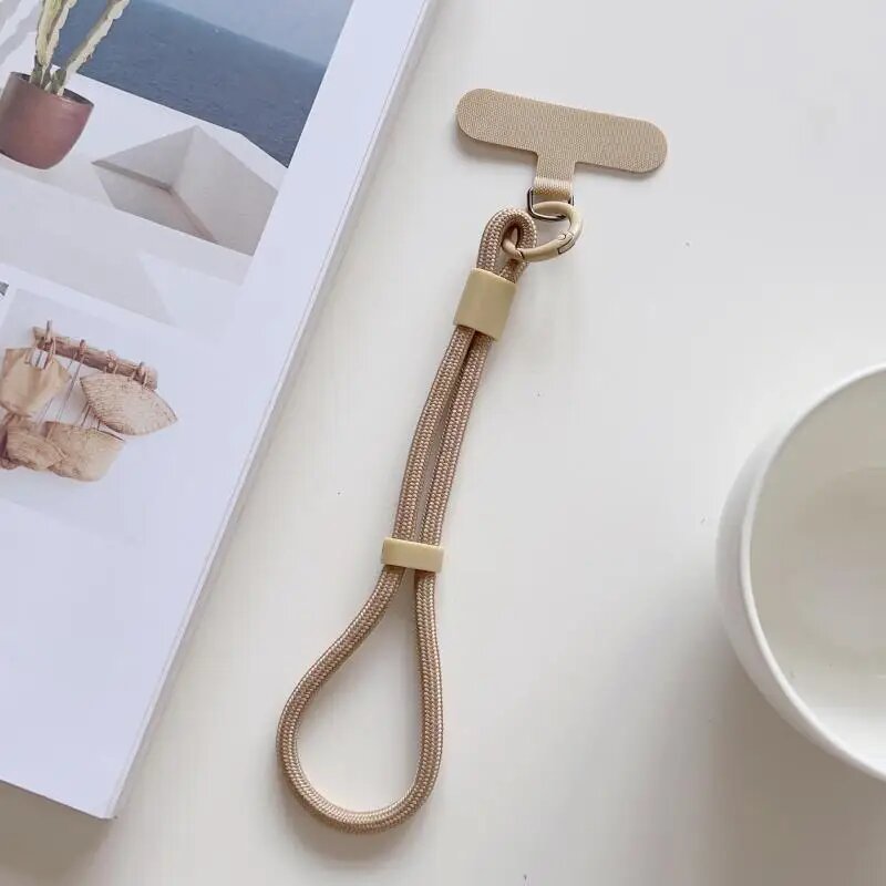 Регулируемый браслет-цепочка для телефона, модный простой ремешок для мобильного телефона ярких цветов, универсальный анти-потерянный брелок для мобильного телефона