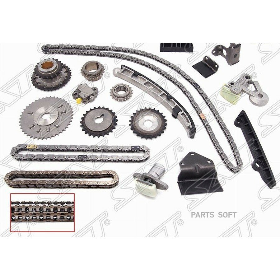 Комплект замены цепи ГРМ SUZUKI ESCUDO/GRAND VITARA 05- H27A 2.7 от официального дистрибьютора, SAT, артикул TKSZ027