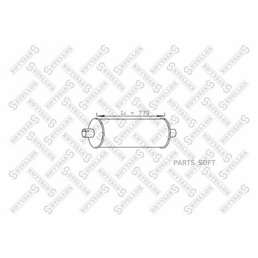 Глушитель ! задний L=750\ Iveco Tector от официального дистрибьютора, STELLOX, артикул 8203061SX