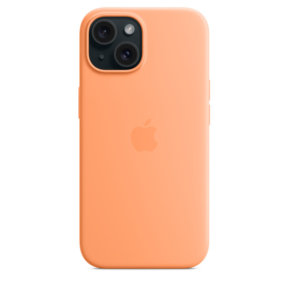 Чехол Apple iPhone 15 Silicone Case with MagSafe Orange Sorbet