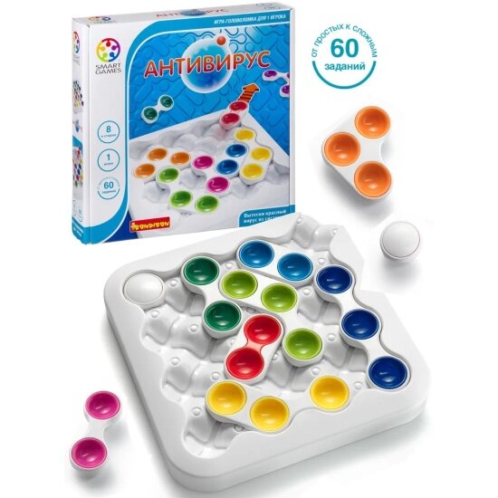 Настольная логическая игра Bondibon ВВ0847 Smart Games АнтиВирус