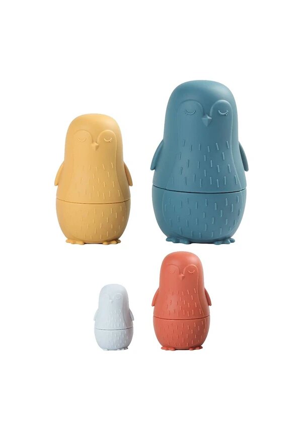 Игрушки для кукол-матрёшек, русская матрёшка, для детей, дошкольного возраста, синяя, 4 шт.