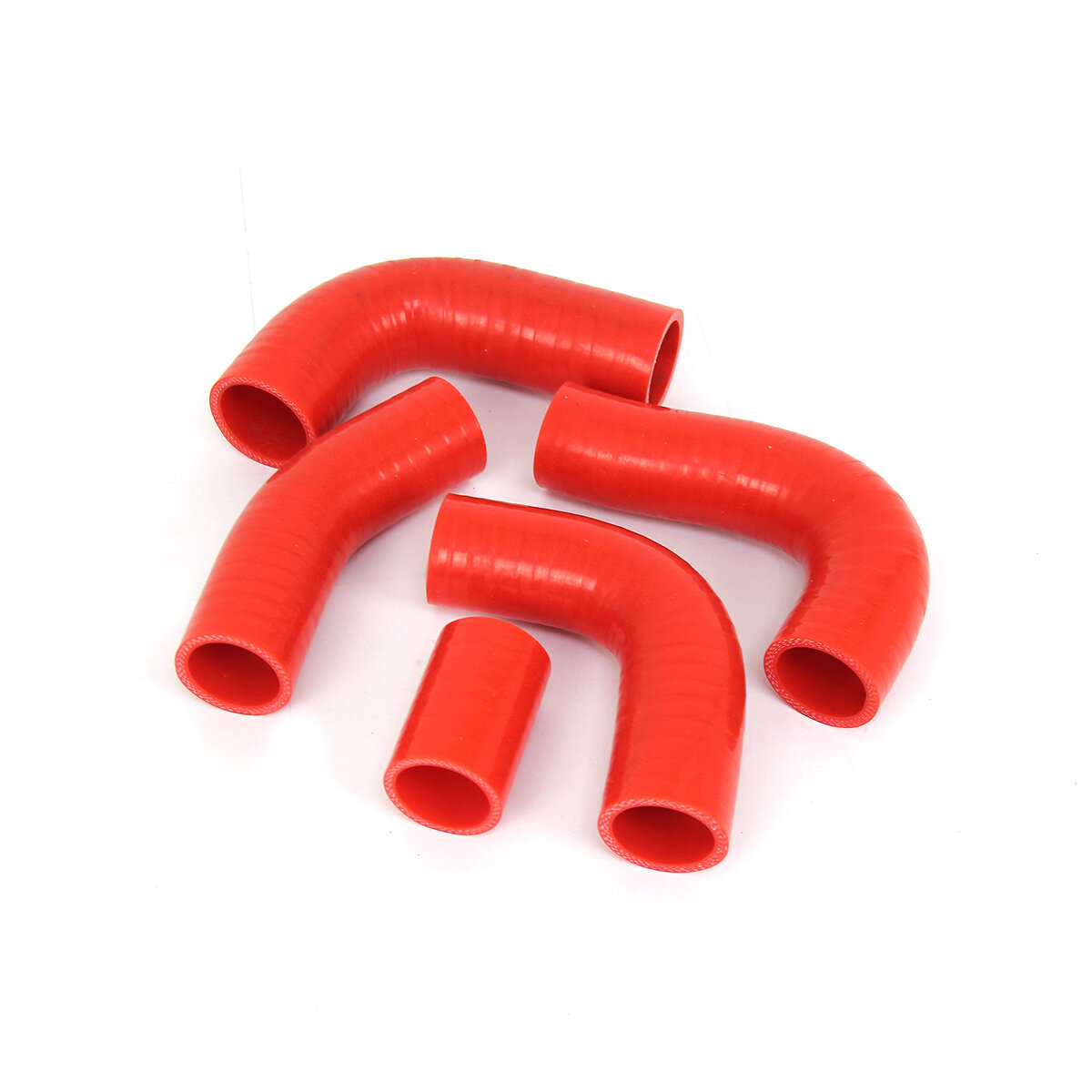 Патрубки радиатора для а/м Газель 3302 дв.406 (к-т 5шт) силикон (красный)