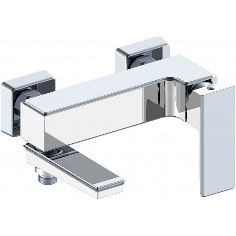 Смеситель для ванны Grocenberg GB8008WC Белый Хром, современный стиль