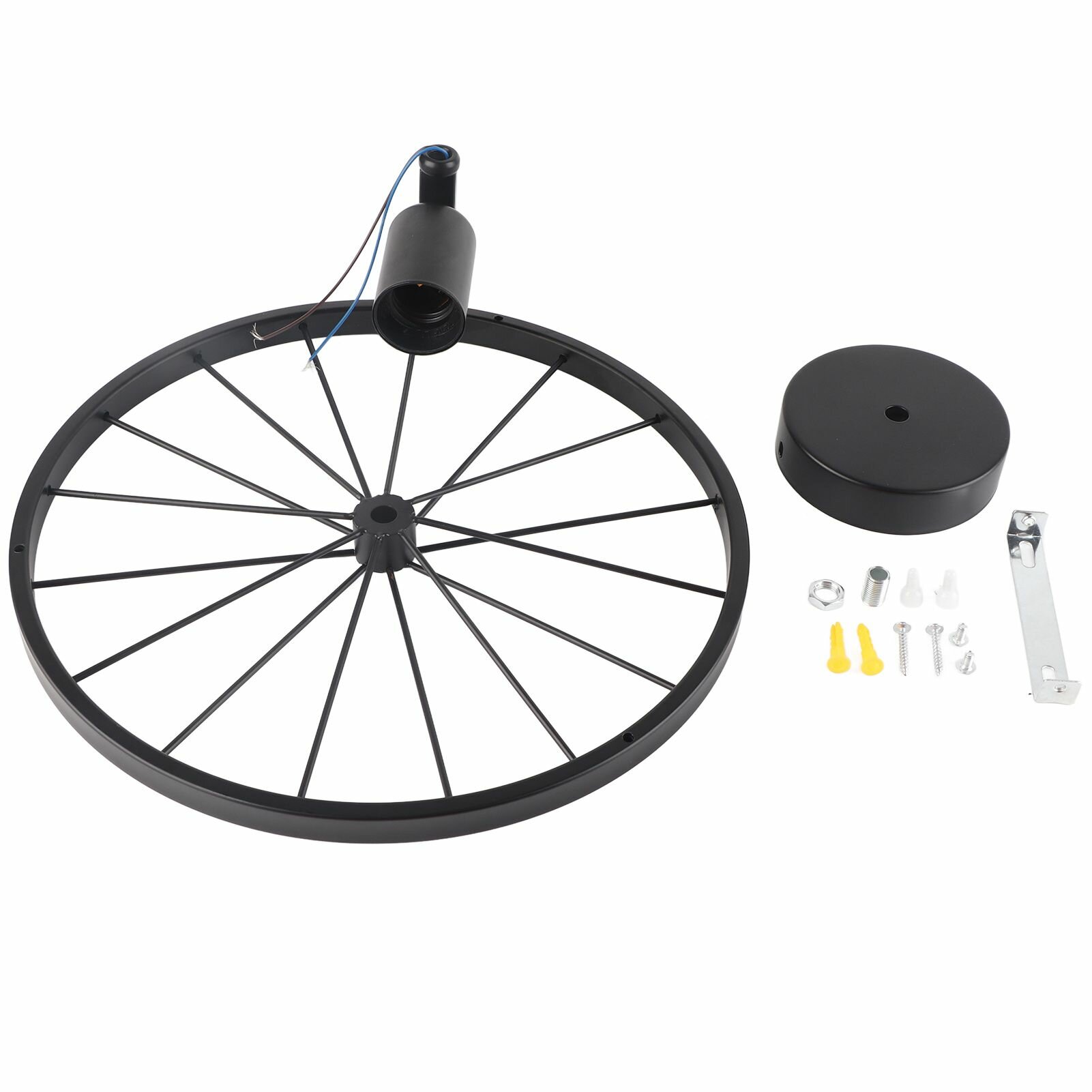 Настенный светильник с декоративным колесом в стиле ретро, индустриальный стиль, утюг для балкона, коридора, черный