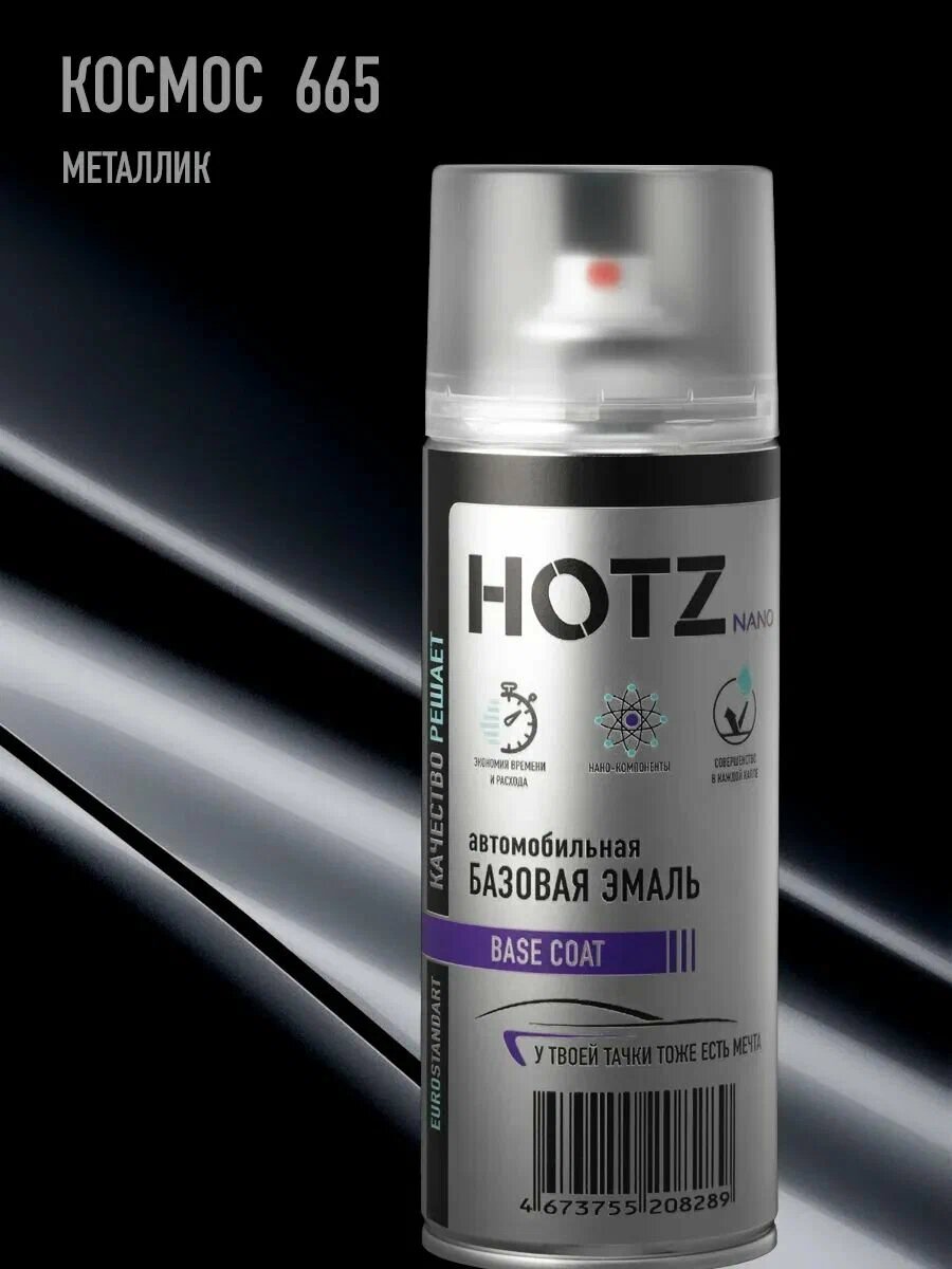 Краска 665 Космос HOTZ 1К эмаль металлик 520мл