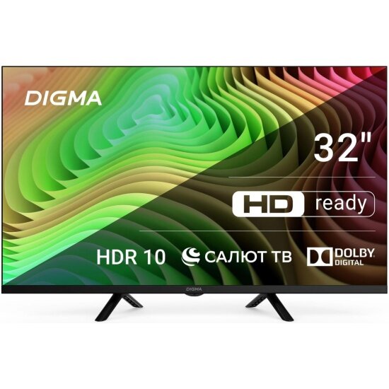 Телевизор Digma DM-LED32SBB34, SMART Салют ТВ , черный