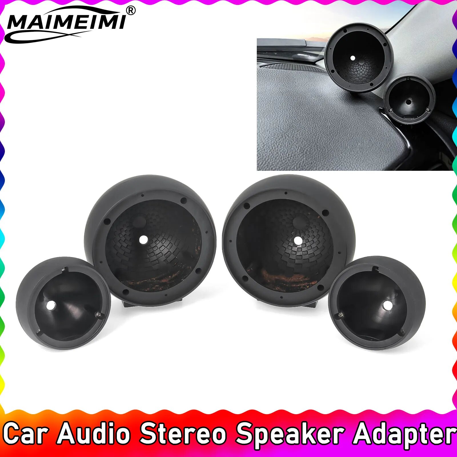 4 Шт, Черные Универсальные Автомобильные Аудиоколонки