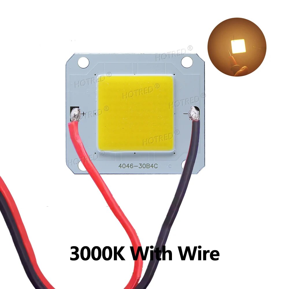 LED лампа HotRed COB 3000K с проводом