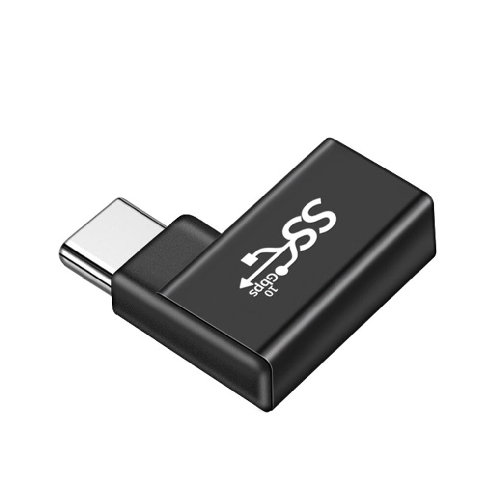 Высокоскоростной Разъем Type C К USB с Изгибом на 90 Градусов, подключает и Воспроизводит Адаптер Для Зарядки Type C К USB для Использования в Автомобиле и Путешествиях