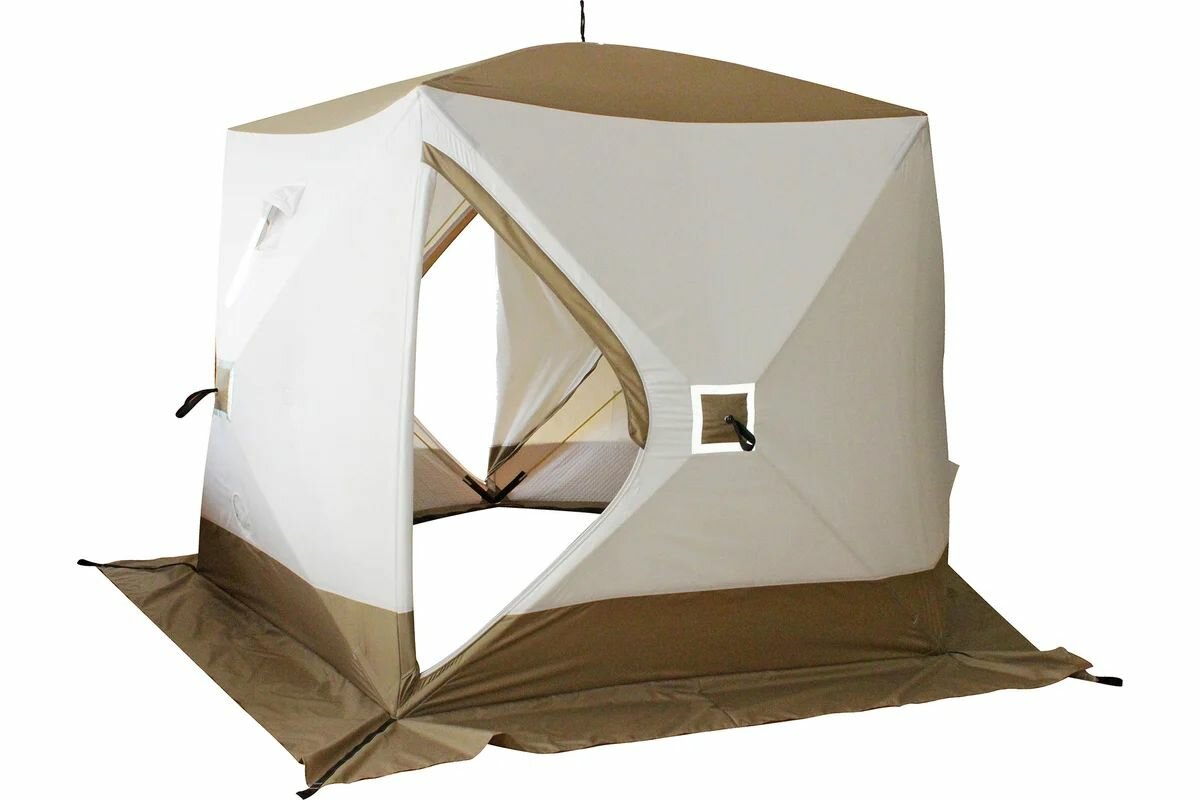 Палатка зимняя Следопыт Premium 5 PF-TW-15, белый/коричневый
