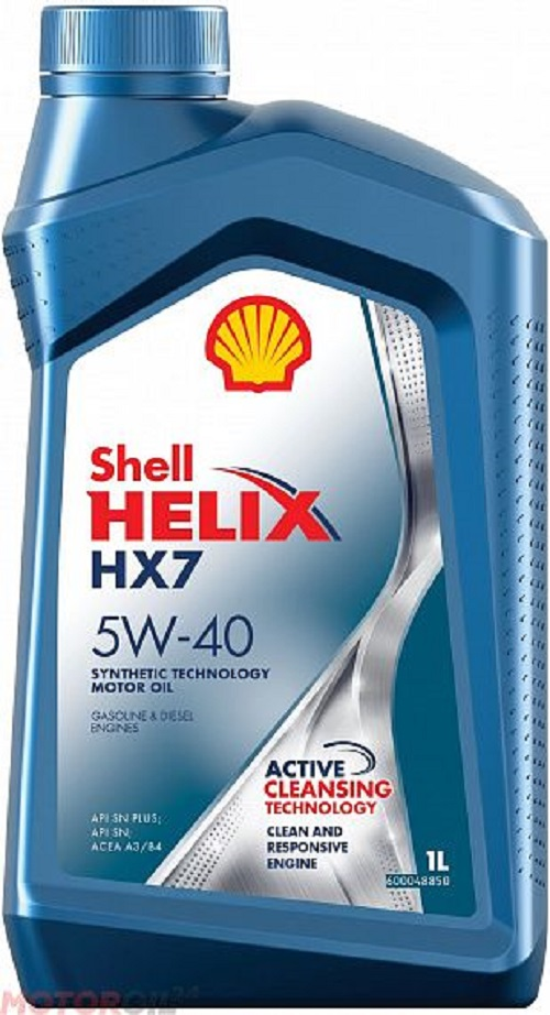 Масло моторное полусинтетическое SHELL Helix HX7 SN+ 5W40 1 л 550051496