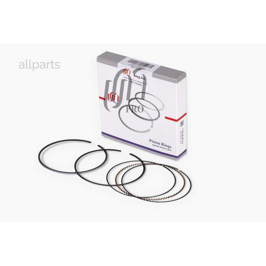 UMPRO PR1174050 Кольца поршневые 0.50 Mitsubishi Colt/Lancer 4A91 d75.0+0.50 1.2-0.8-2.0 на 1 цил.