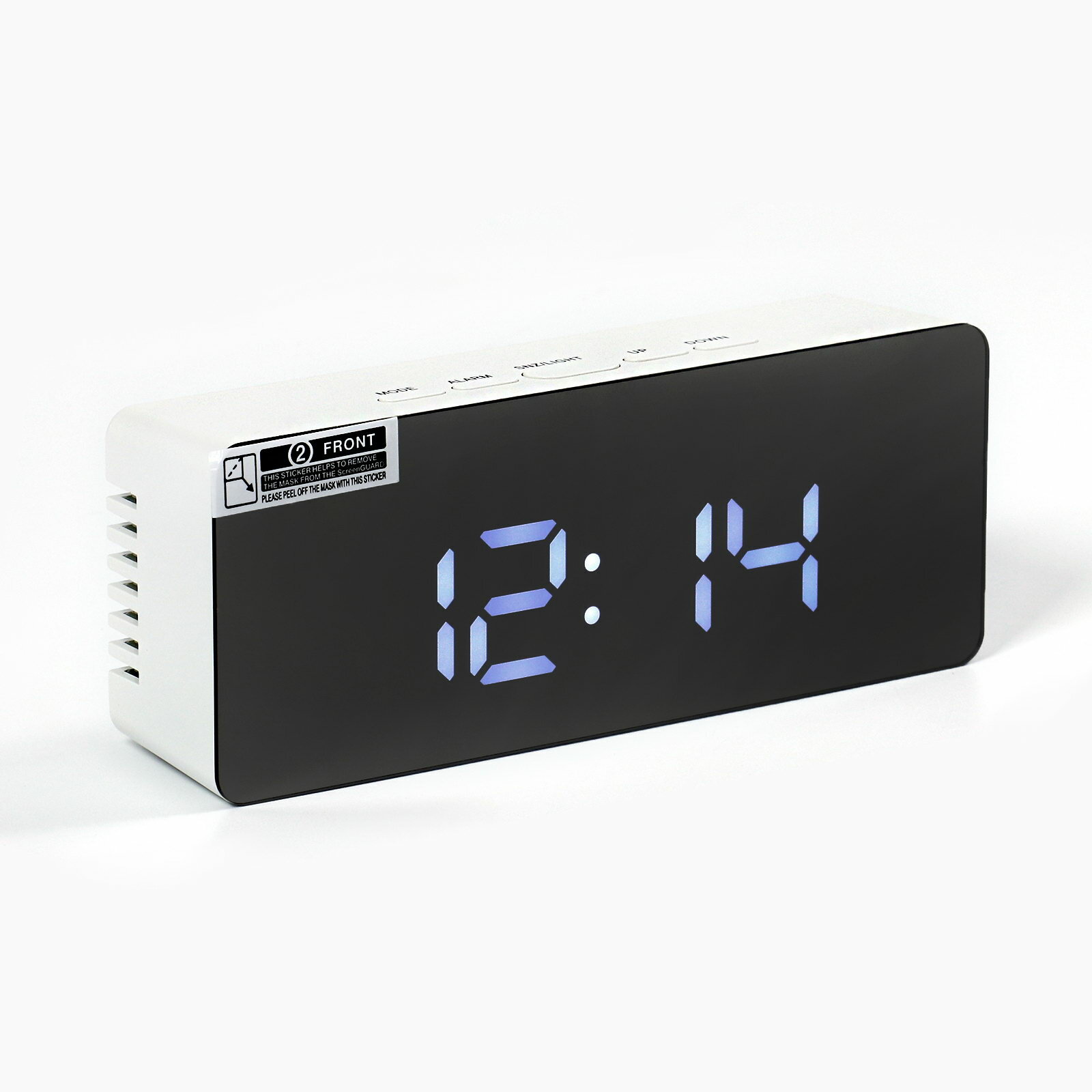 Часы электронные настольные "Кержан", USB, 7x14 см, белая индикация