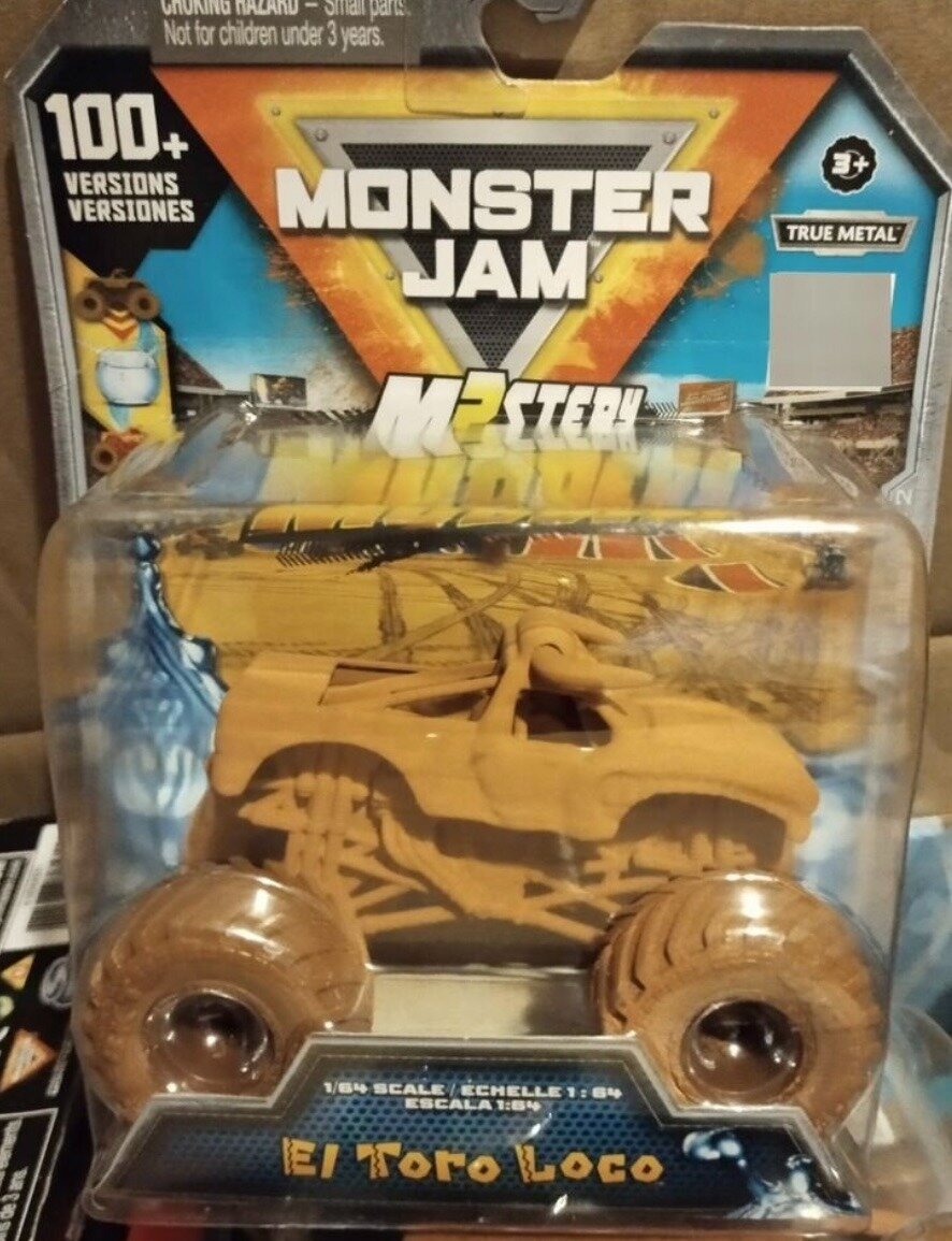 Монстр-трак M? stery Mudders Monster Jam El Toro Loco 1:64, 10 см, бежевый