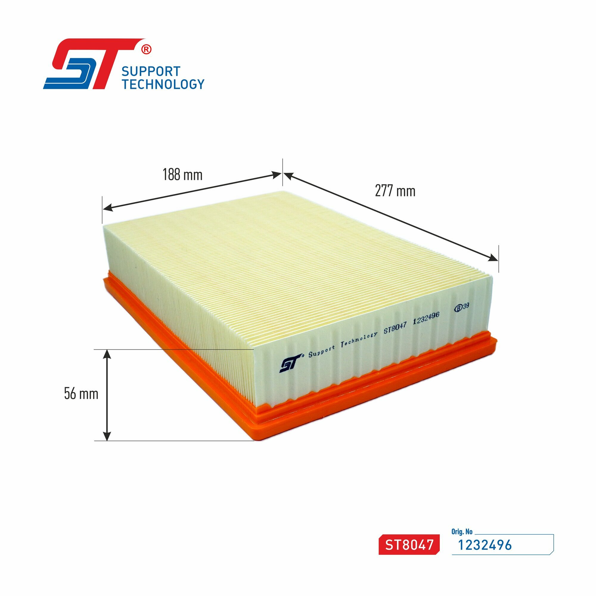 Фильтр воздушный Ford Focus II 04-07, C-Max 04-07; Volvo C30 06-, S40 04- ST