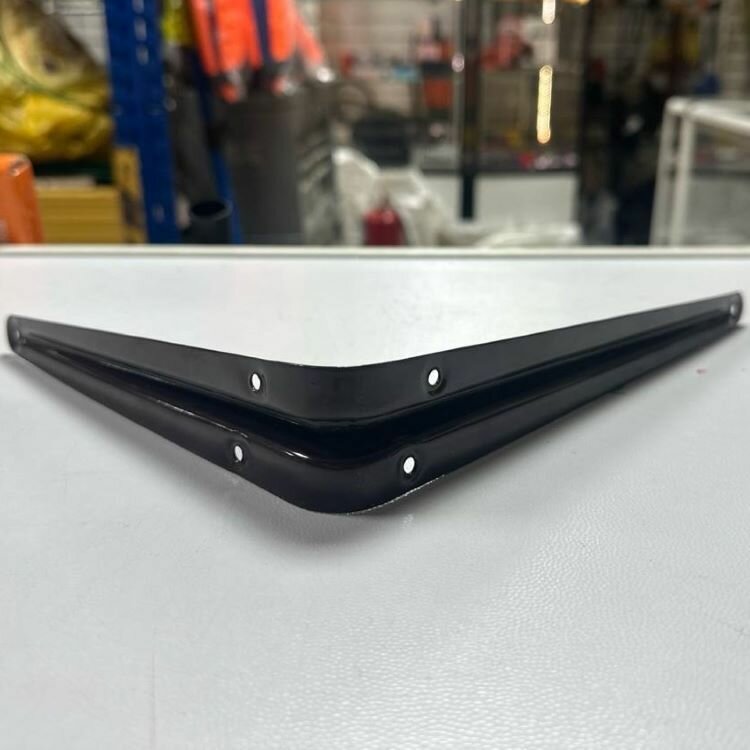 Уголок консоль кронштейн полки 250х200х1мм до 25кг коричневый 6 отверстий STAYER